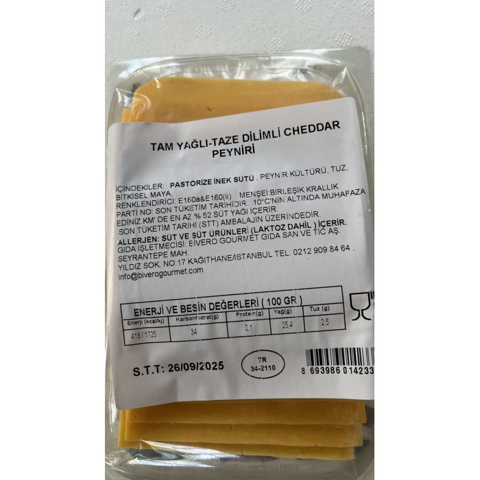 So British Taze Dilimli Cheddar Peyniri - 200 gr